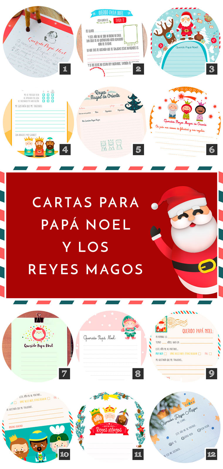 Cartas Y Sobres De Papá Noel Para Imprimir Gratis