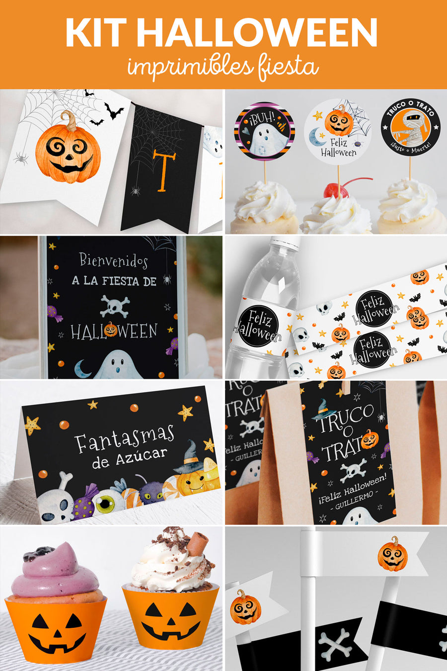 🎃 Kit Imprimible Halloween | ¡Edita y descarga al instante! – Ponle Amore